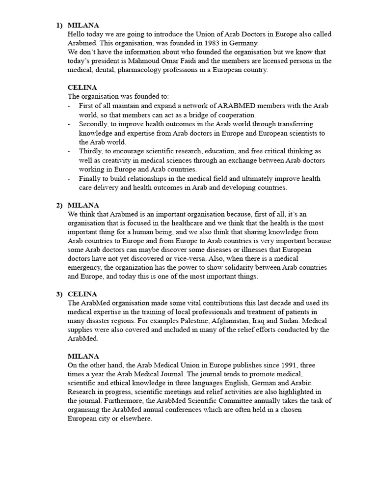 Arabmed: Bridging Arab and European Healthcare | PDF | Medicine ...