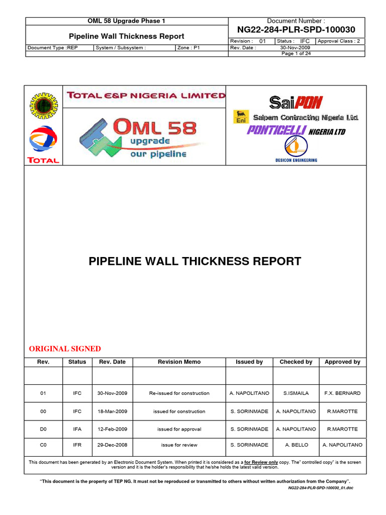 NG22 284 PLR SPD 100030 - 01 | PDF | Pipe (Fluid Conveyance) | Gases