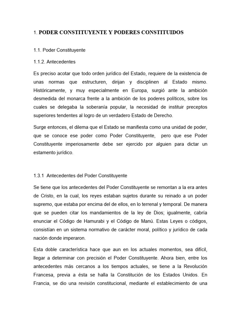 Tema Original Poder Constituyente y Poderes Constituidos | Descargar gratis PDF | Constitución ...