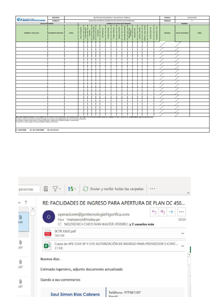 Registro de Entrega de Epps | PDF
