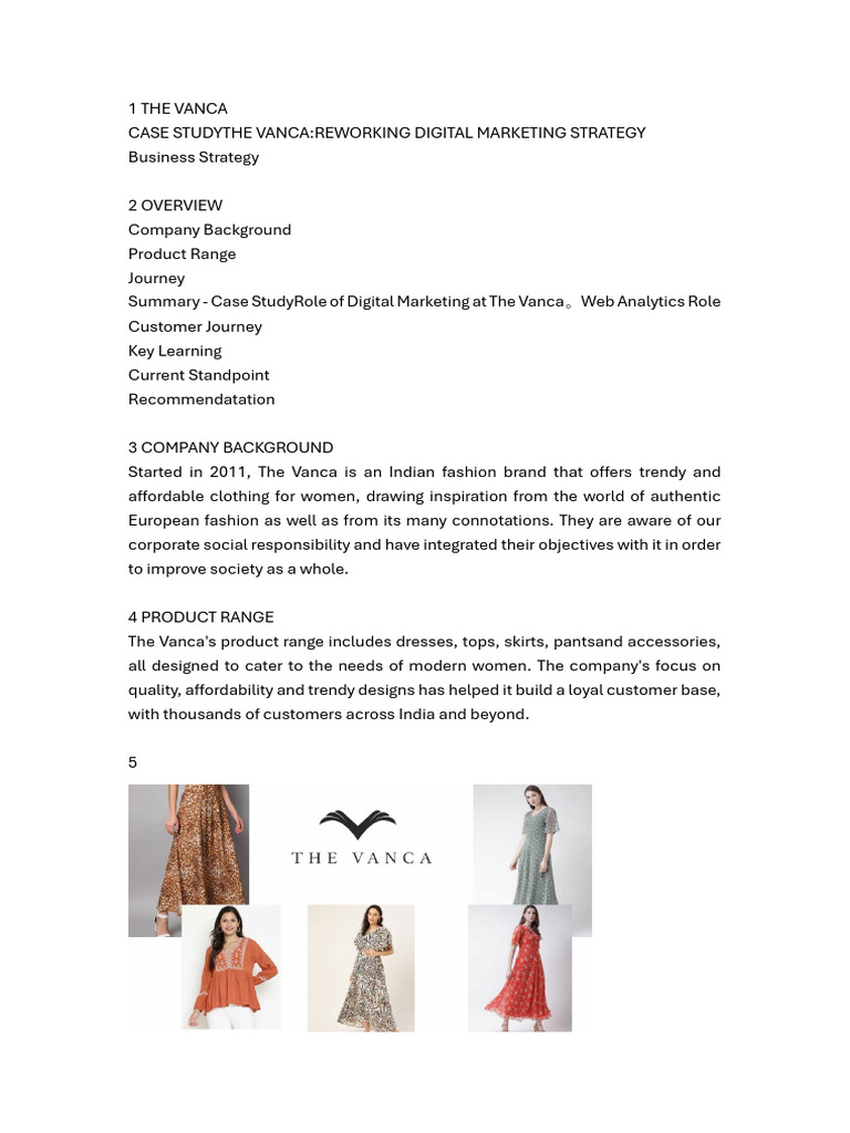The Vancas | PDF | Fashion | Digital Marketing