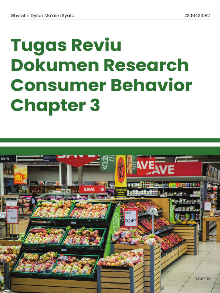 Tugas Reviu Dokumen Research Consumer Behavior Chapter 3 - Ghyfahri Dylan Ms | PDF