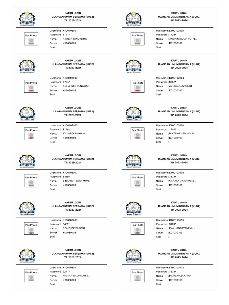 Simulasi Ujian Kelas X | PDF