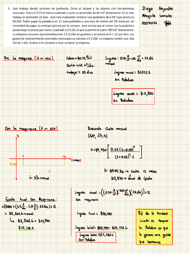 Ingeniería Económica Ejercicios Resueltos | PDF