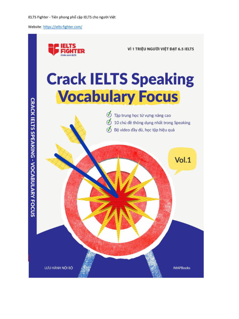 Crack IELTS Speaking - Vocabulary Focus - Vol 1 - IELTS Fighter-Các Trang Đã Xóa | PDF