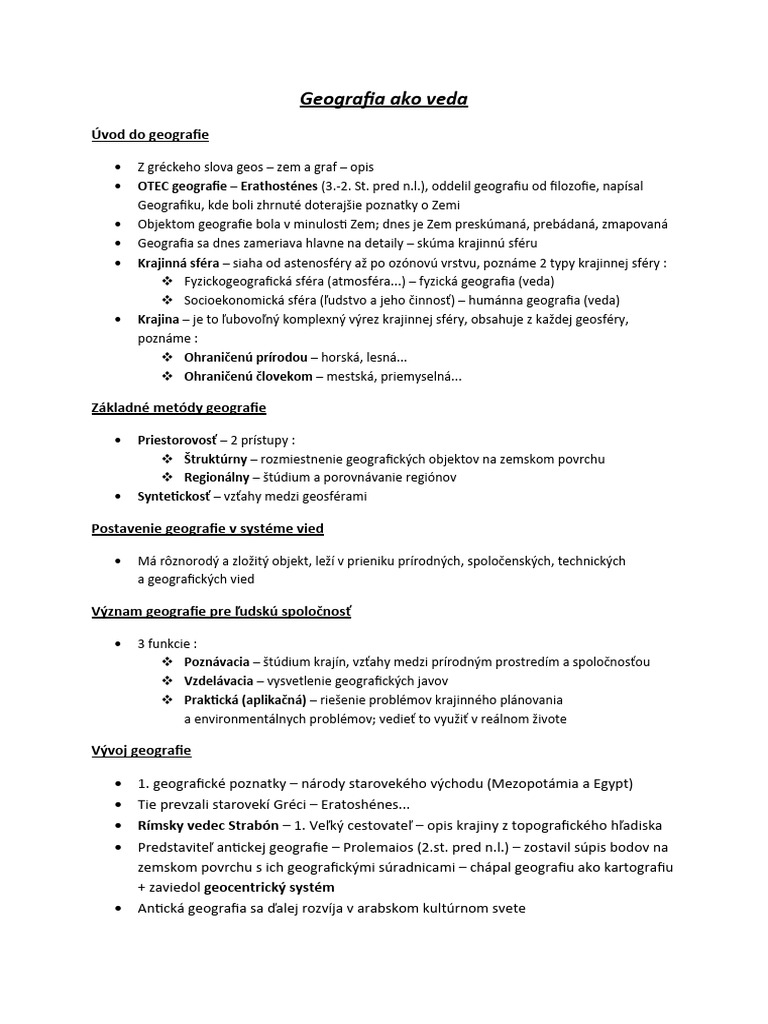 Geografia Ako Veda | PDF