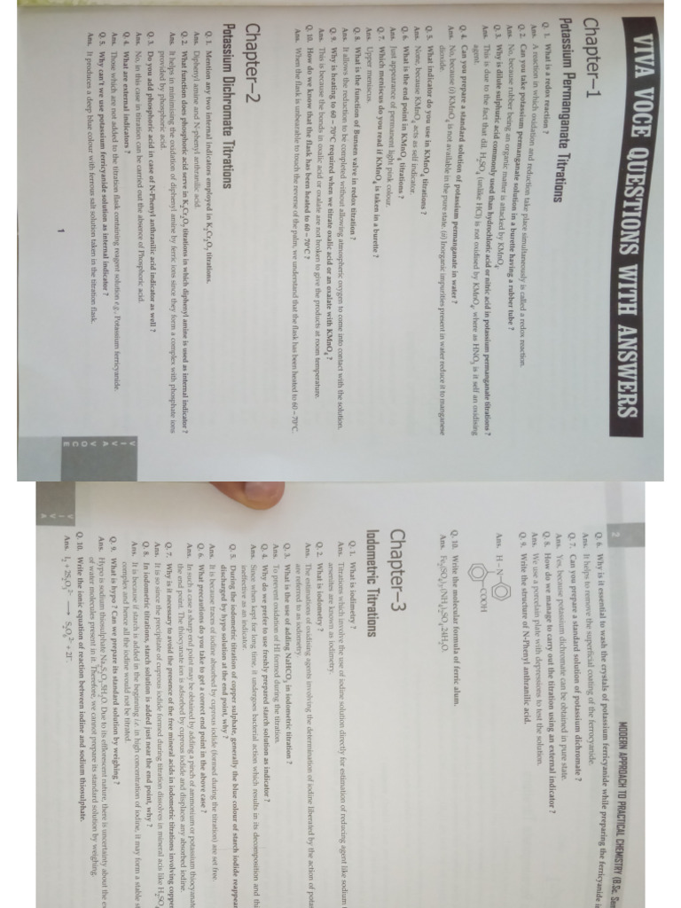 Chemistry Viva Questions | PDF