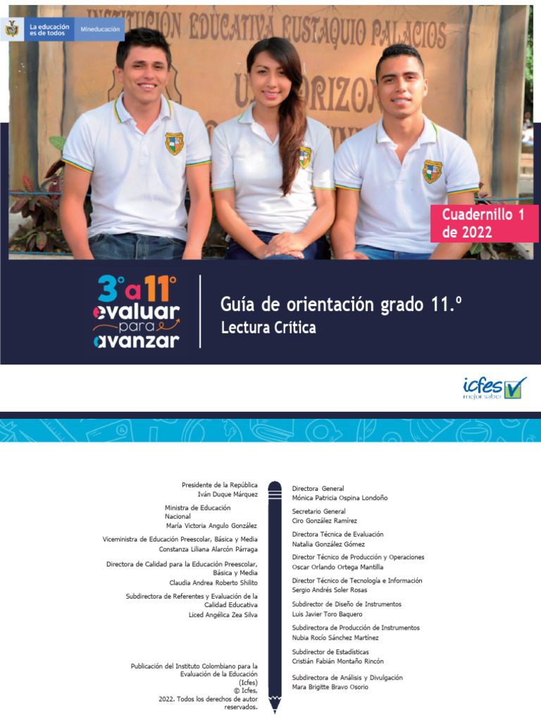 Guia PC LecturaCritica 11 1 | PDF | Enseñando | Comprensión lectora