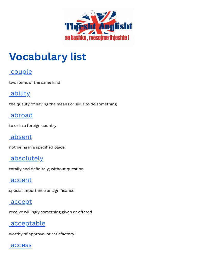 Vocabulary | Download Free PDF | Cough | Knitting
