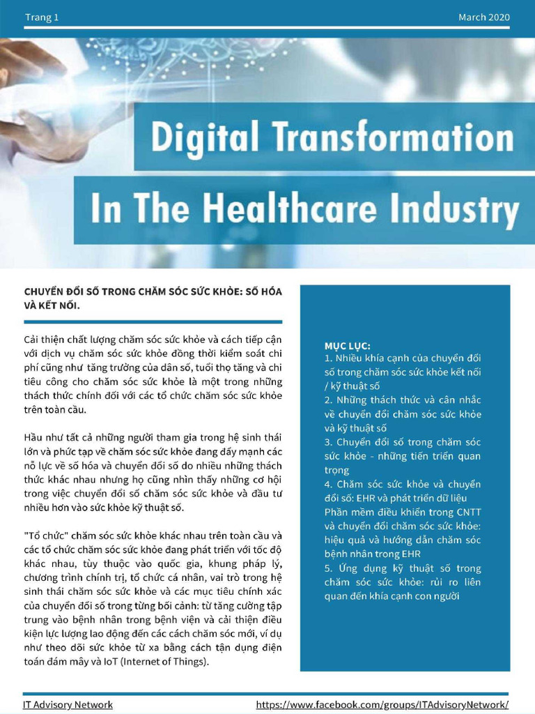 Digital Transformation - Healthcare Industry | PDF