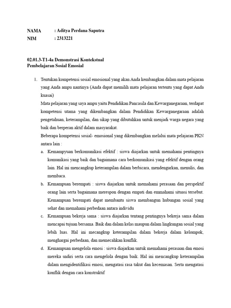 Aditya Perdana S - Demonstrasi Kontektual | PDF