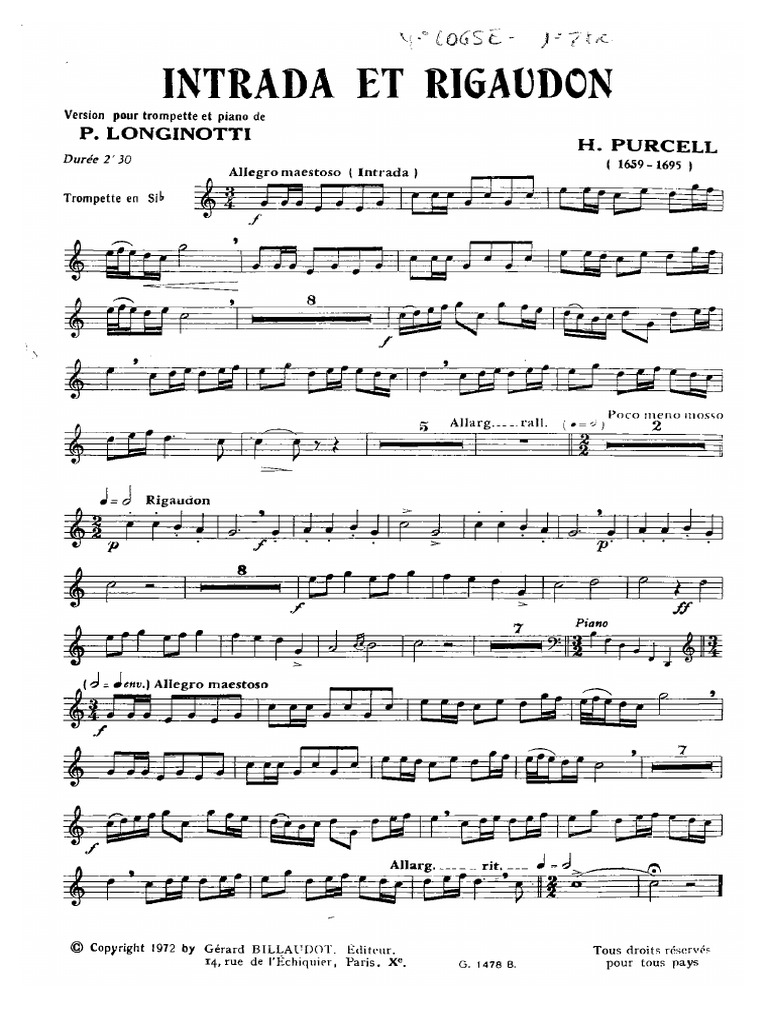 Intrada Et Rigaudon | PDF