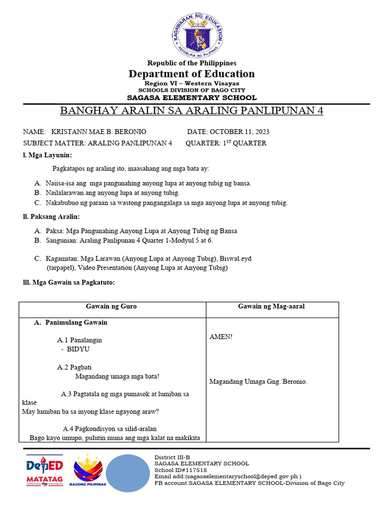 Cot 1ST Quarter | PDF