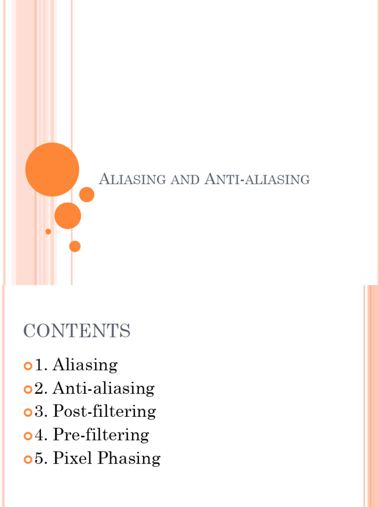 Aliasing and Anti-Aliasing | PDF | Computer Graphics | Vision