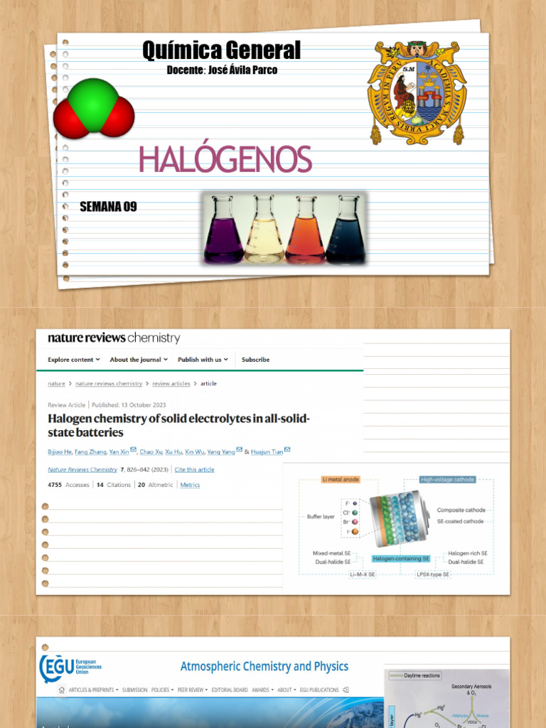 Clase 9 - Halogenos | PDF | Flúor | Elementos químicos