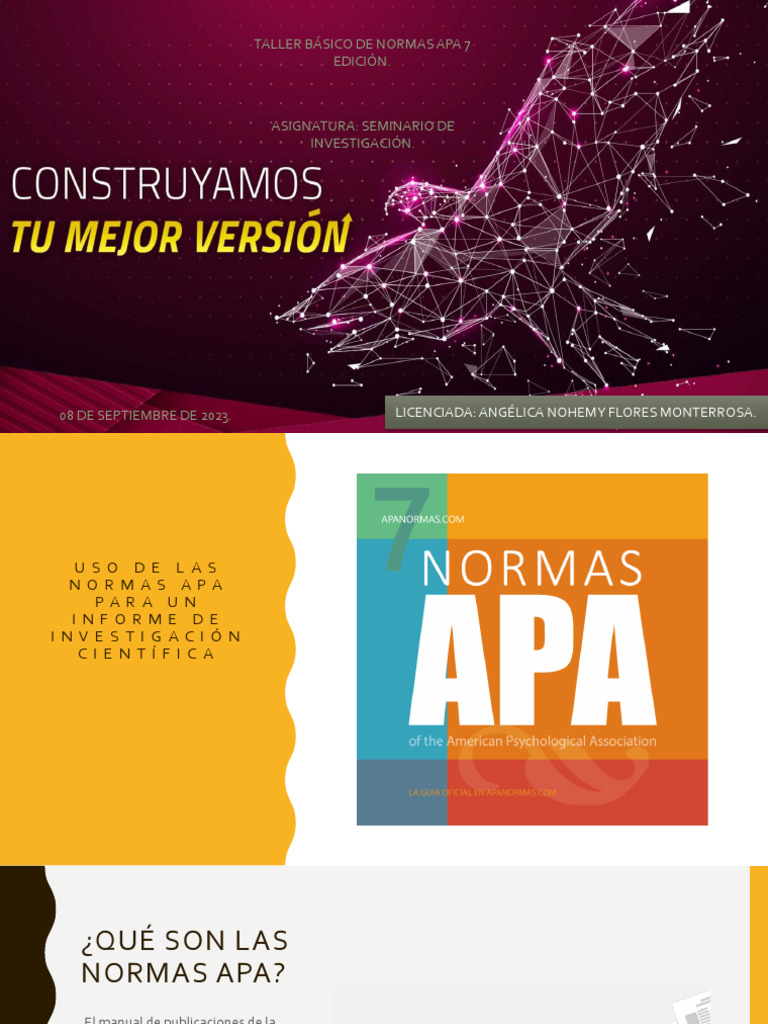 Normas Apa Septima Edición, 2023 | PDF | Estilo apa | Información