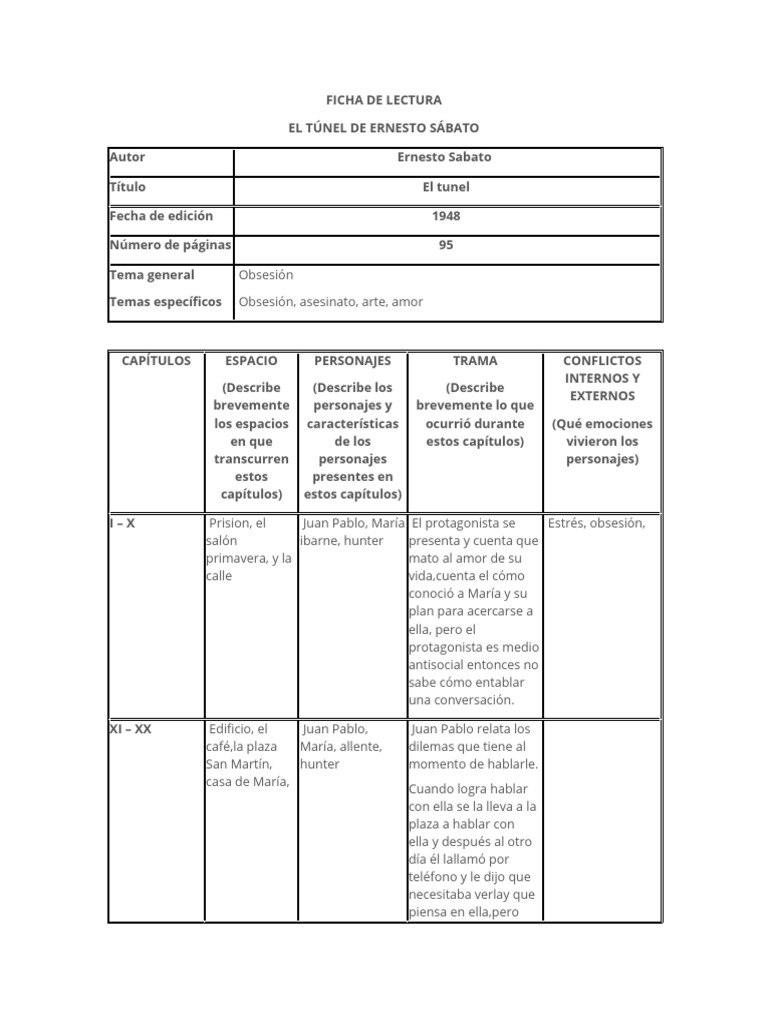 Ficha de Lectura Plan Lector | PDF