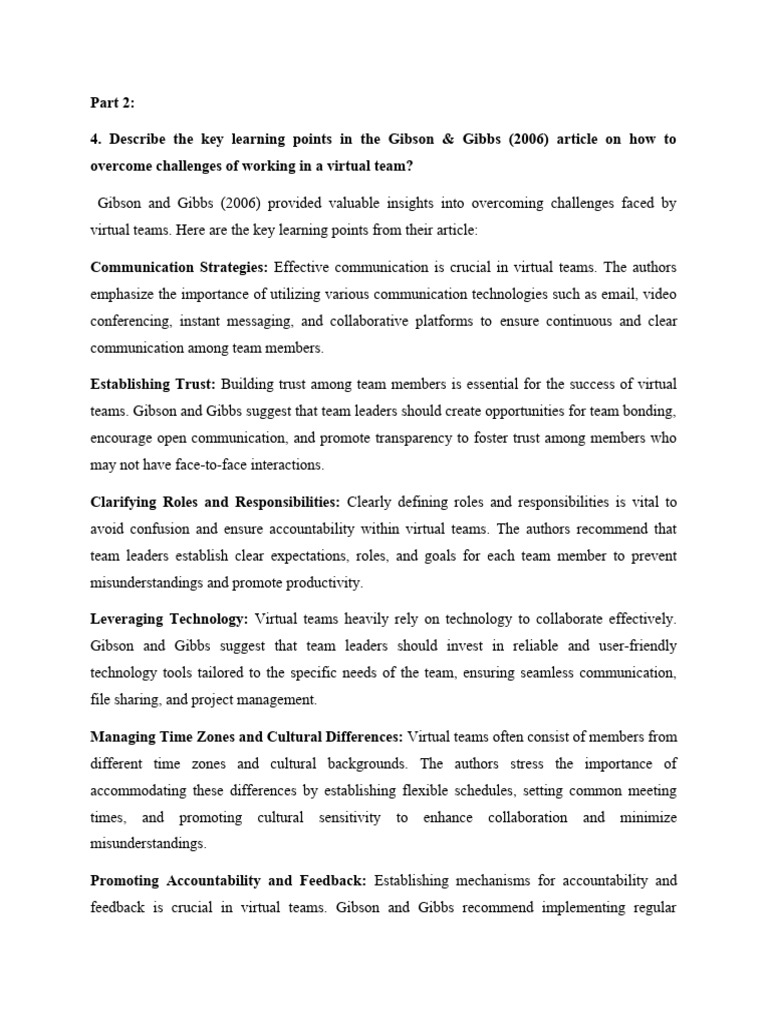 Gibson and Gibbs | PDF | Collaboration | Human Communication