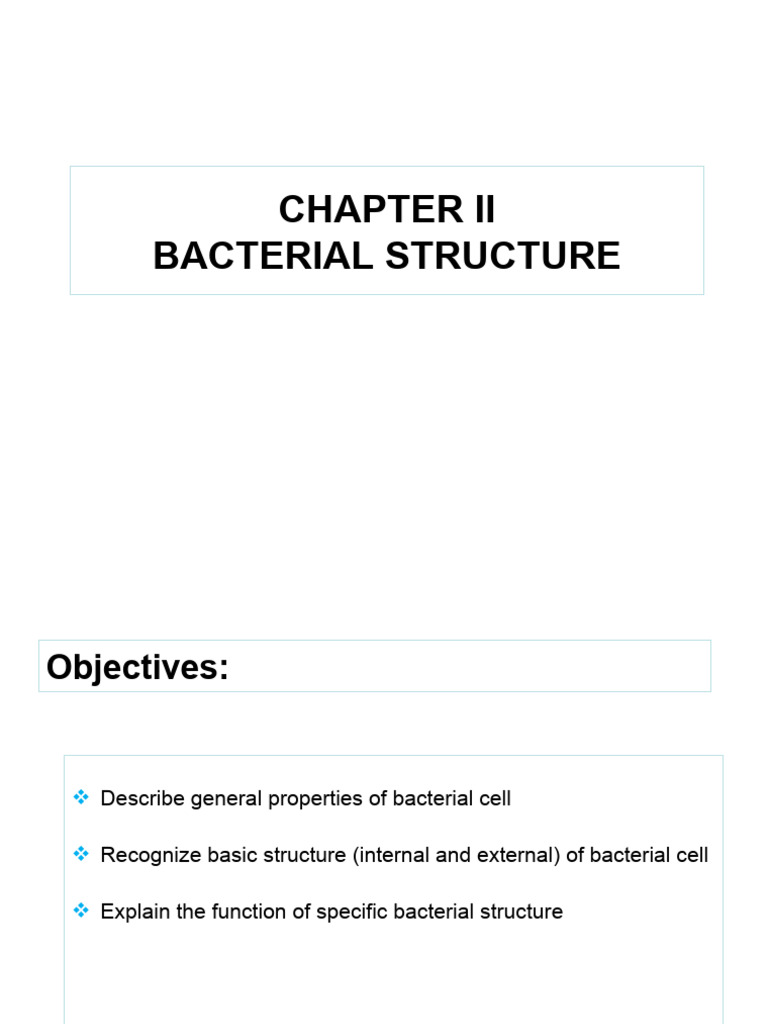 Chapter II Bacterial Structure | PDF | Bacteria | Cell (Biology)