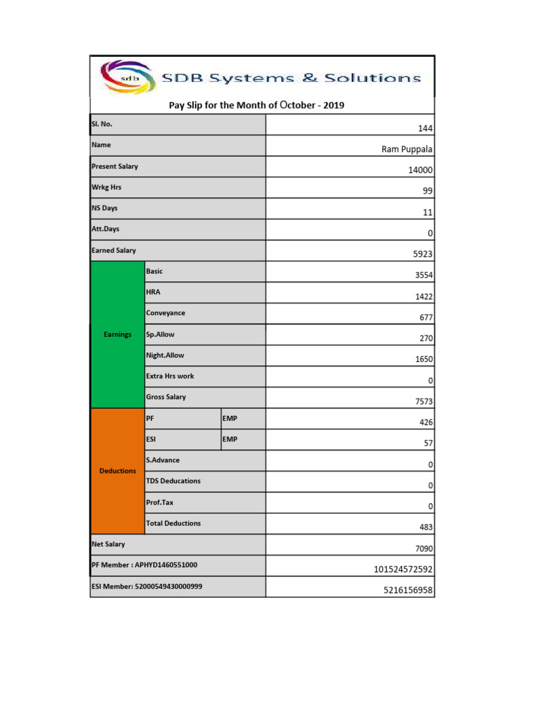 Ram Puppala - Payslip | Download Free PDF | Taxes | Payments