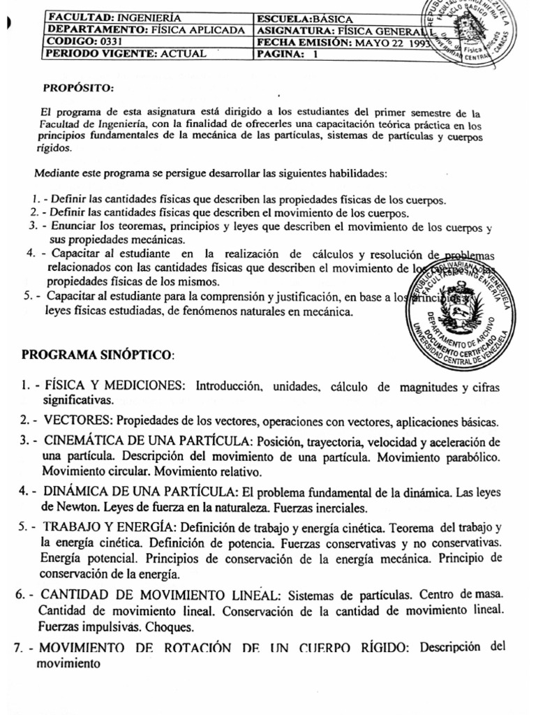 4 - (0331) Fisica General I | PDF