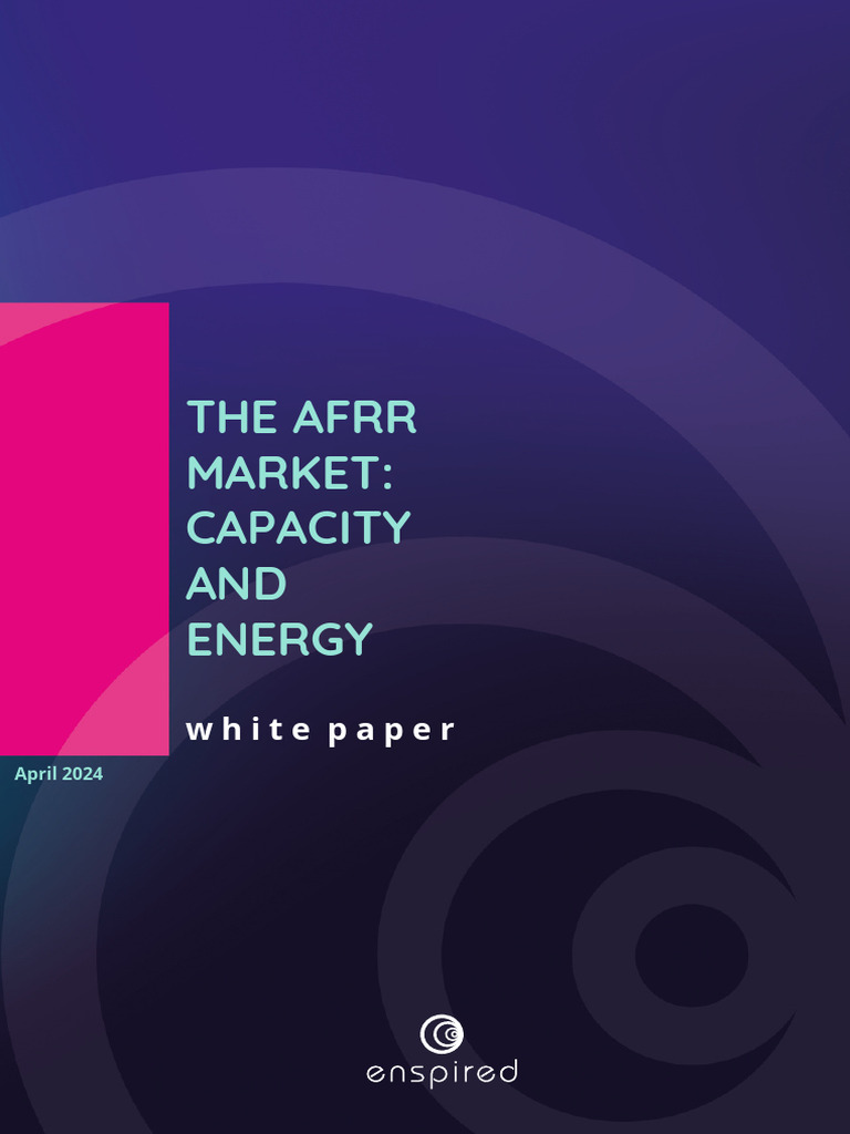 The Afrr Market | PDF | Electric Power | Power (Physics)