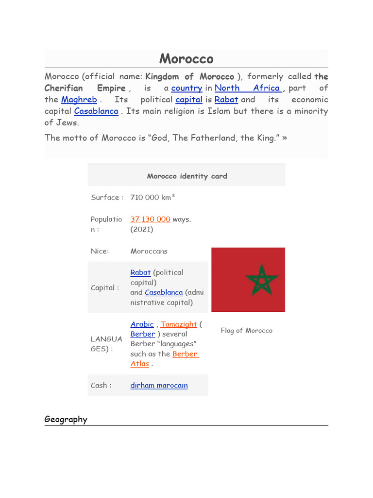 Morocco | PDF