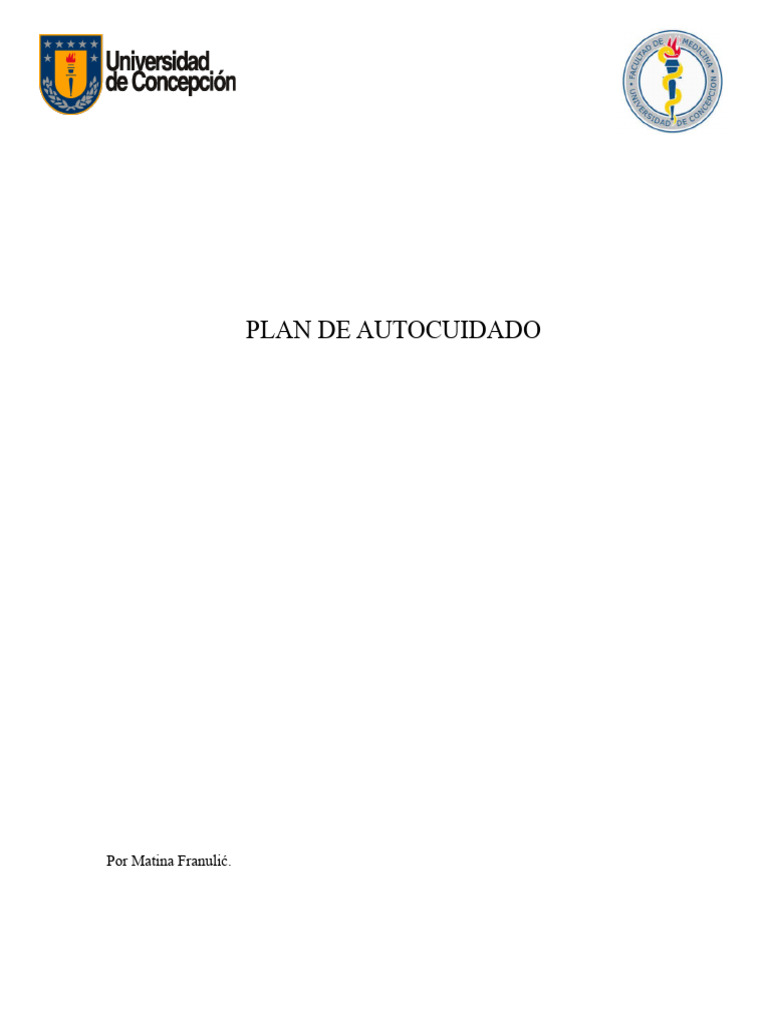 Plan de Autocuidado | PDF | Bienestar | Sicología