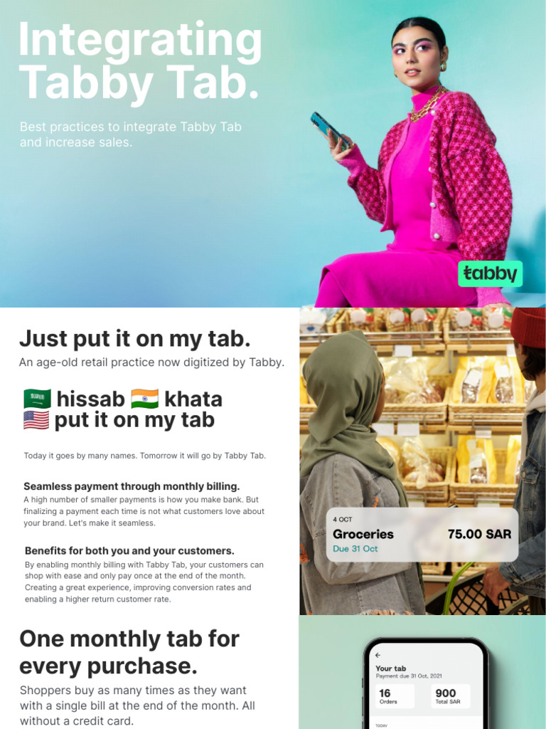 Tabby Tab - Integration Guidelines | PDF | Credit Card | Point Of Sale