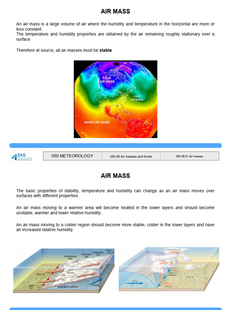 Air Masses and Fronts 050 06 Mod 1 | PDF | Oceanic Climate | Precipitation