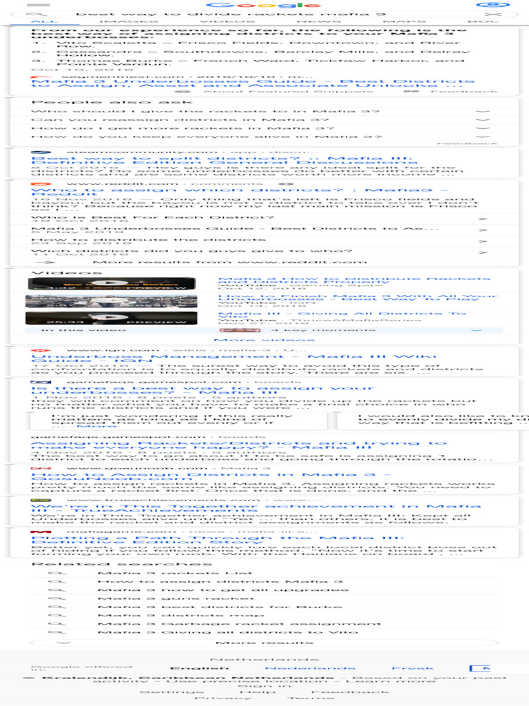 Best Way To Divide Rackets Mafia 3 - Google Search | PDF
