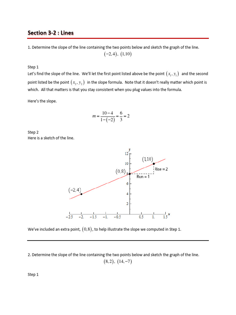 3-2 Alg Lines Solutions | PDF | Algebra | Mathematics