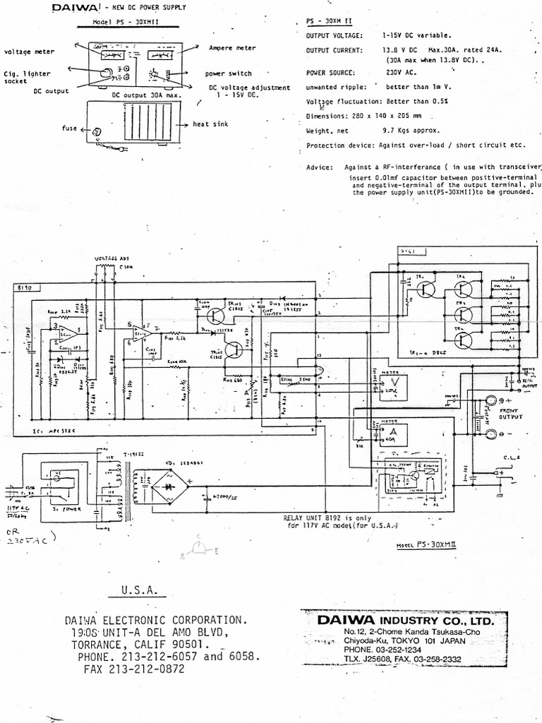DAIWA PS-30XMII - Schematic | PDF