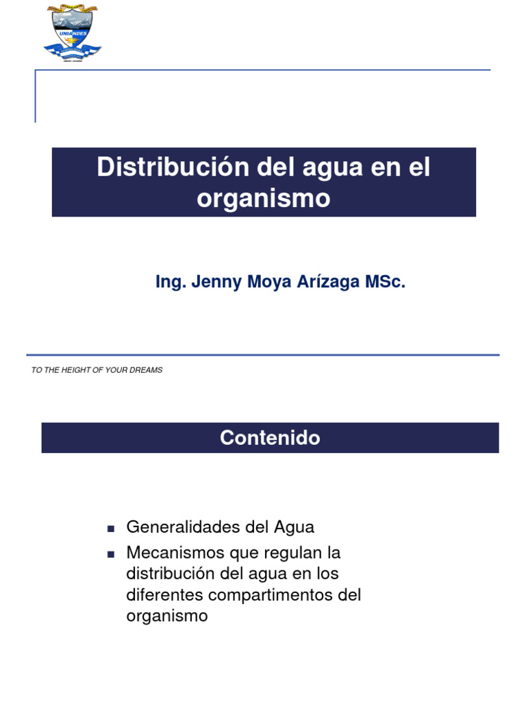 Distribución y Regulación del Agua en el Cuerpo | PDF | Polaridad ...