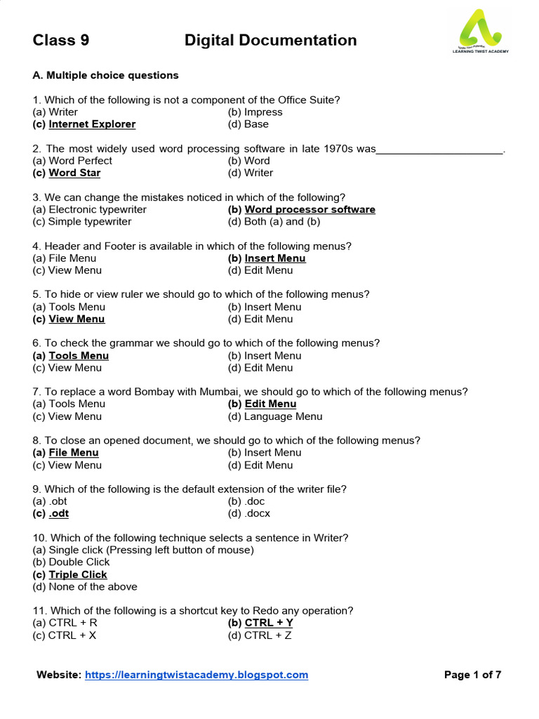 Chapter - Digital Documentation Class 9 | PDF | Microsoft Word | Word Processor