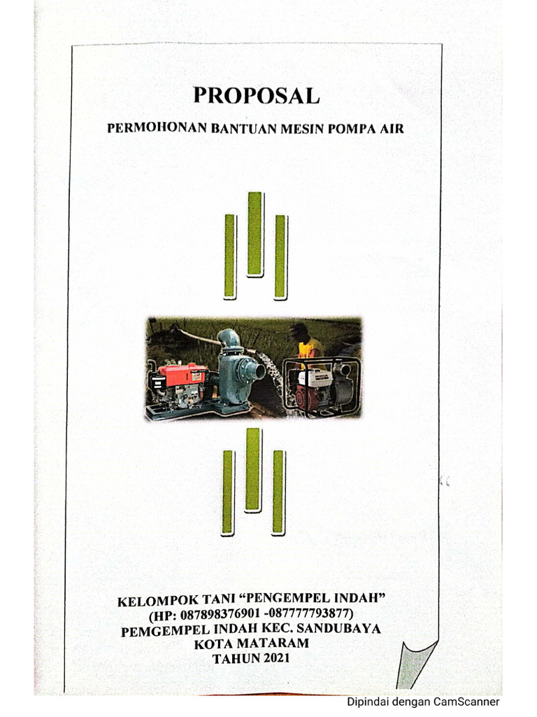 Proposal Alsintan Poktan Pengempel Indah Kota Mataram | PDF