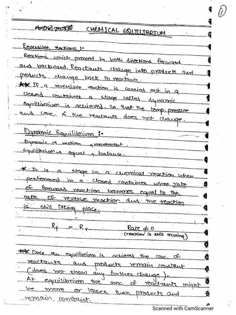 Chemical Equilibrium ASb | PDF