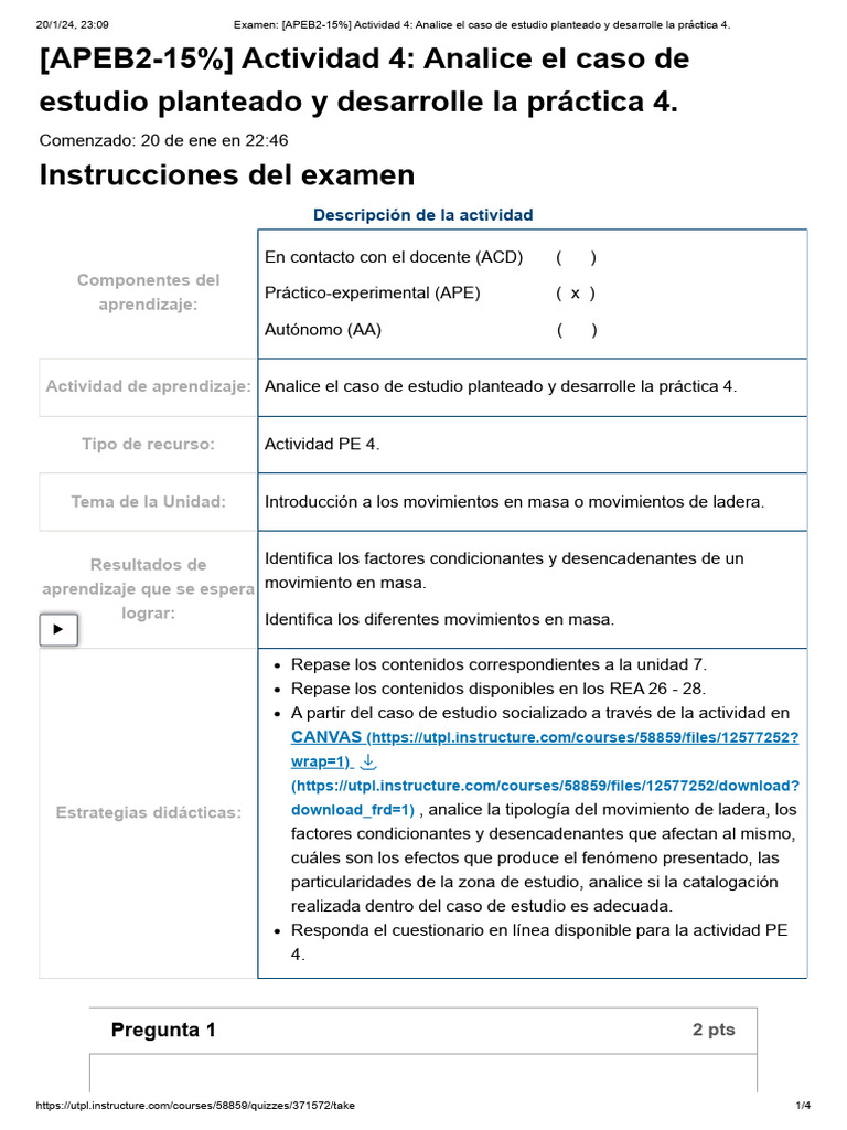 Examen - (APEB2-15%) Actividad 4 - Analice El Caso de Estudio Planteado y Desarrolle La Práctica ...