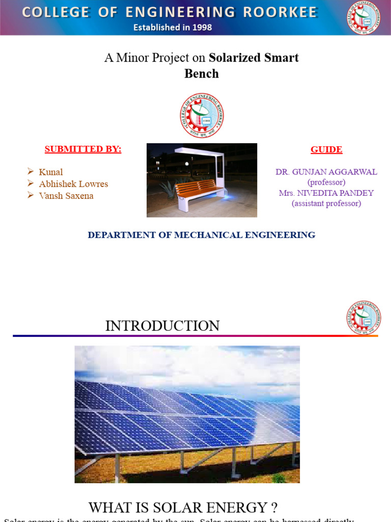 PP T Solar Ized Bench | PDF | Solar Power | Direct Current