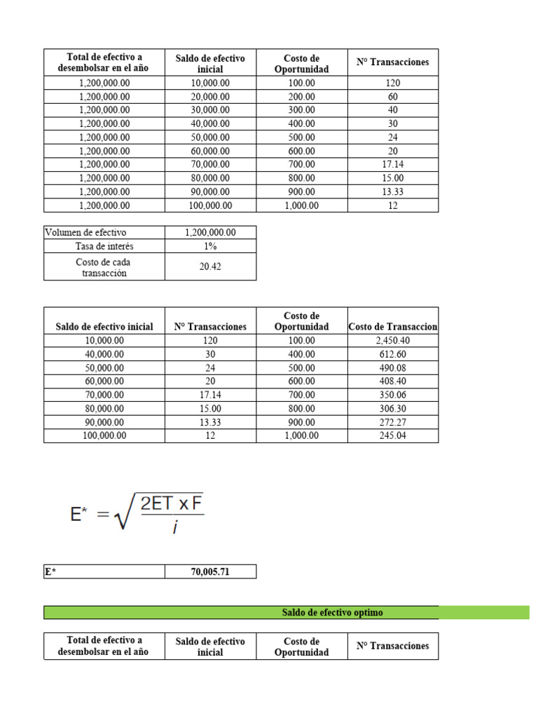 Plantilla - Administracion de Efectivo | PDF
