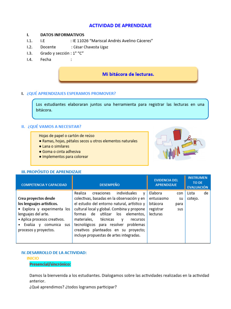 Elboro Mi Bitacora de Lecturas | PDF | Aprendizaje | Cognición