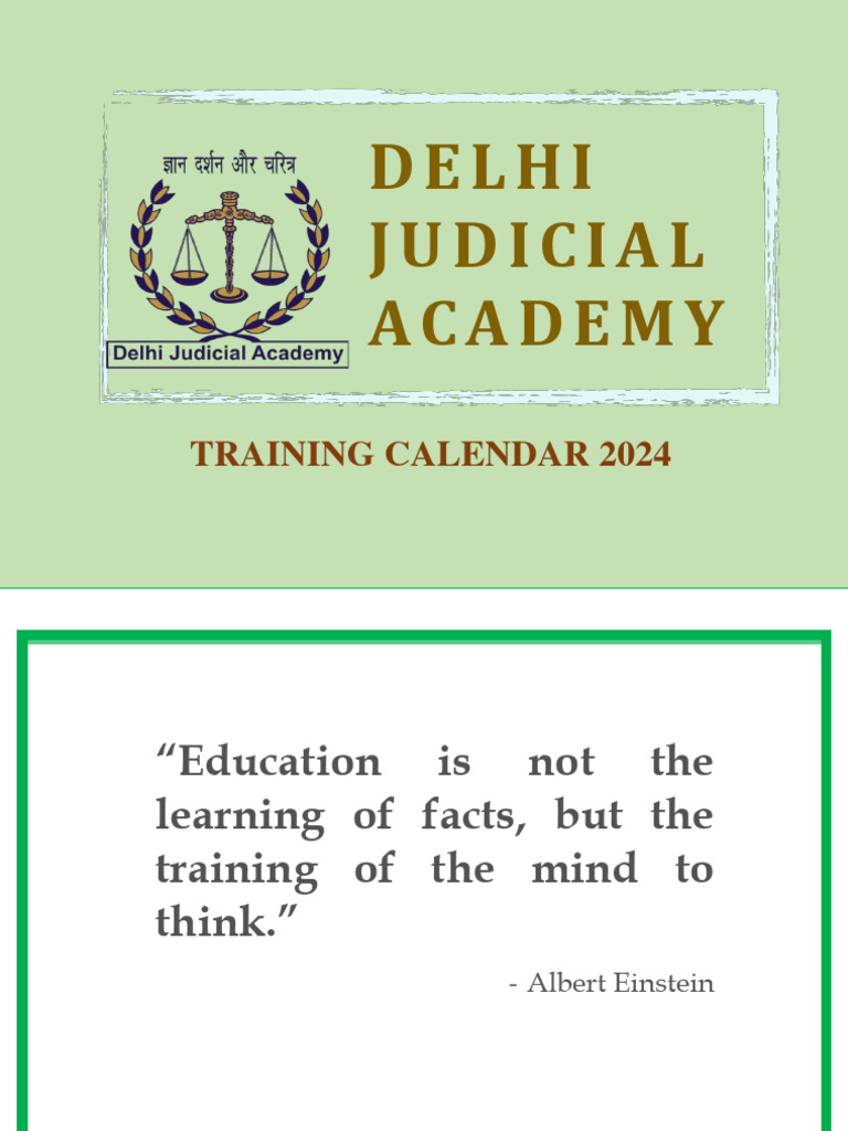 2024 Delhi Judicial Academy Training | PDF | Magistrate | Prosecutor