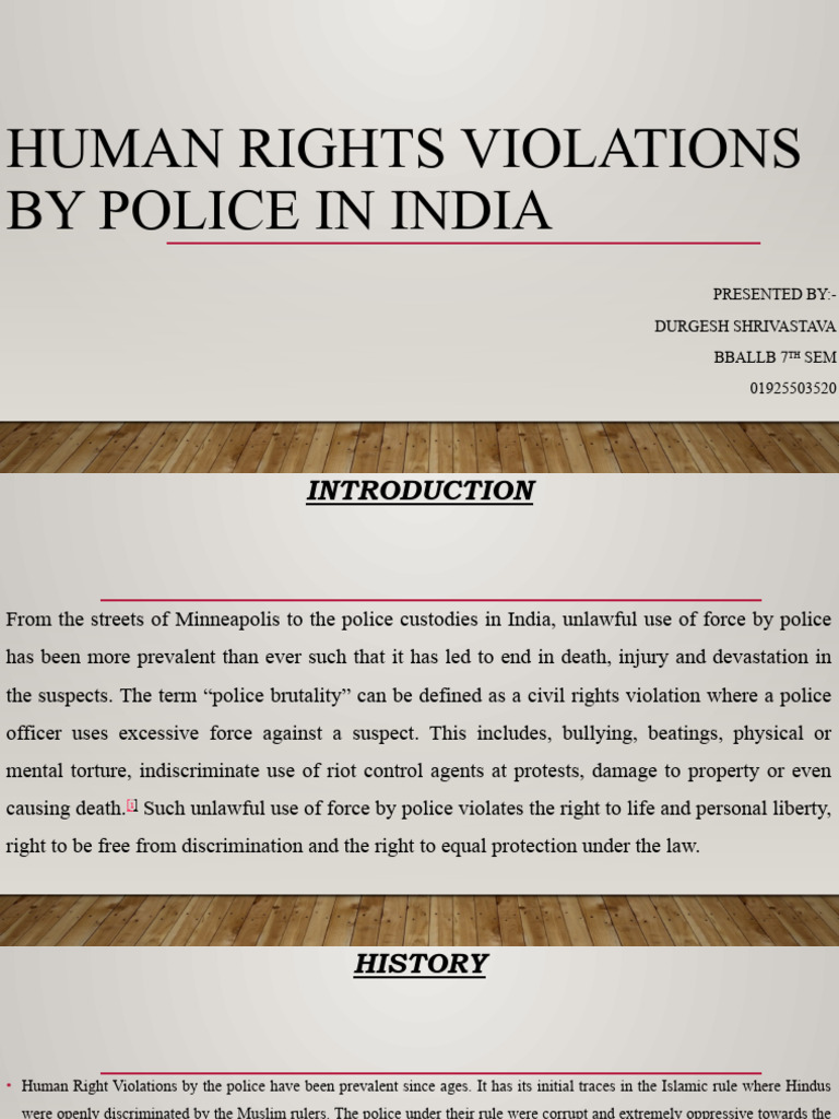 Human Rights Violations by Police in India | PDF | Police | Torture