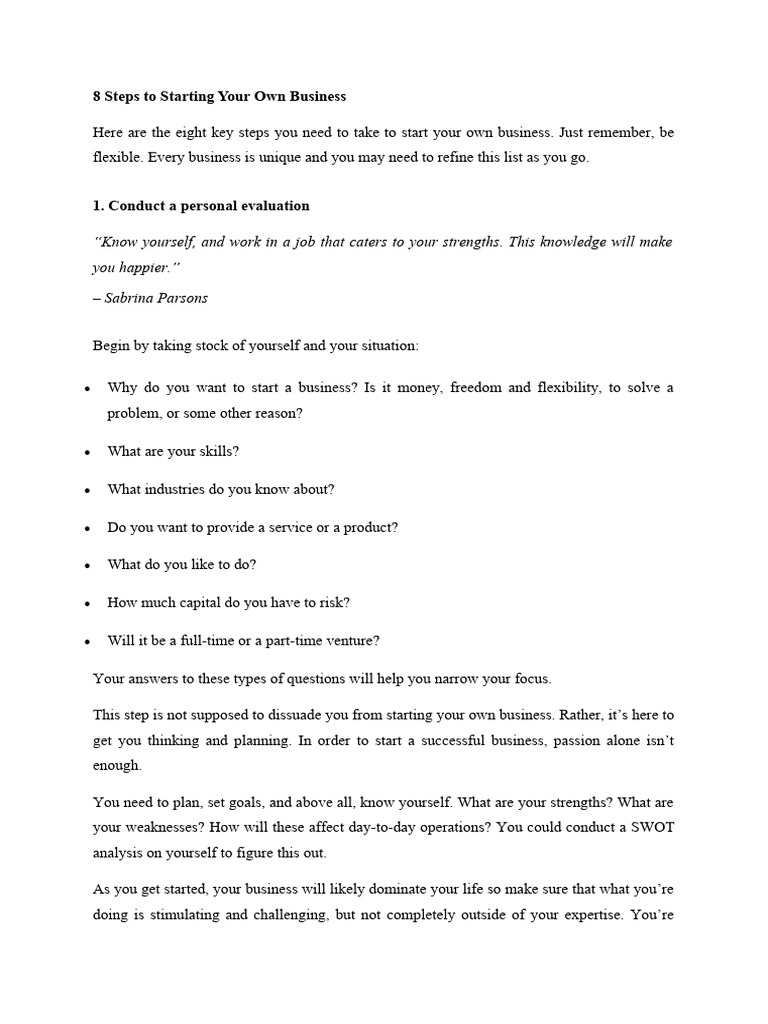 8 Steps to Launch Your Business | PDF | Business Plan | Venture Capital