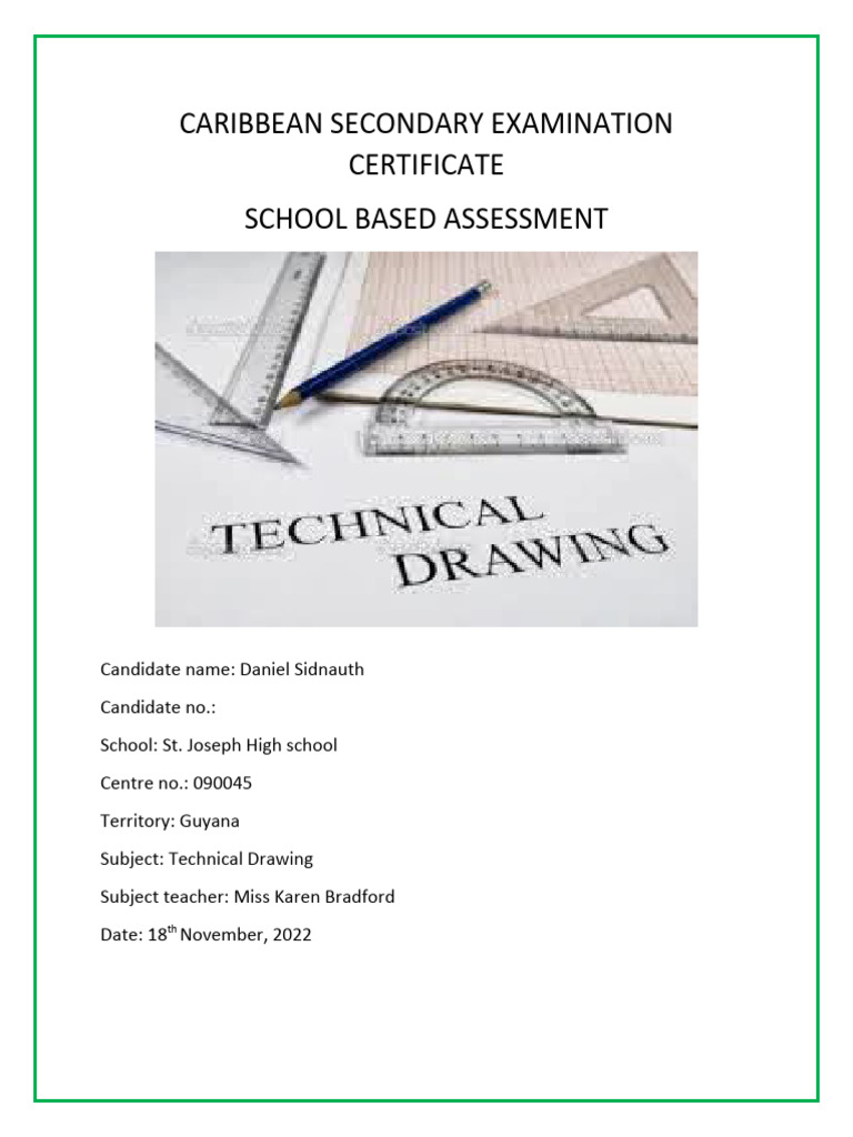 Technical Drawing SBA | PDF | Room | Bedroom