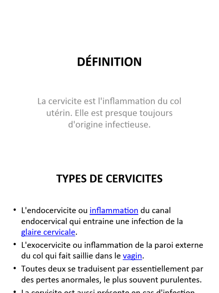 Cervicites | PDF | Sciences et mathématiques