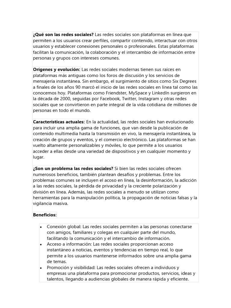 Qué Son Las Redes Sociales | Descargar gratis PDF | Servicio de redes ... Qué Son Las Redes Sociales | Descargar gratis PDF | Servicio de redes ...
