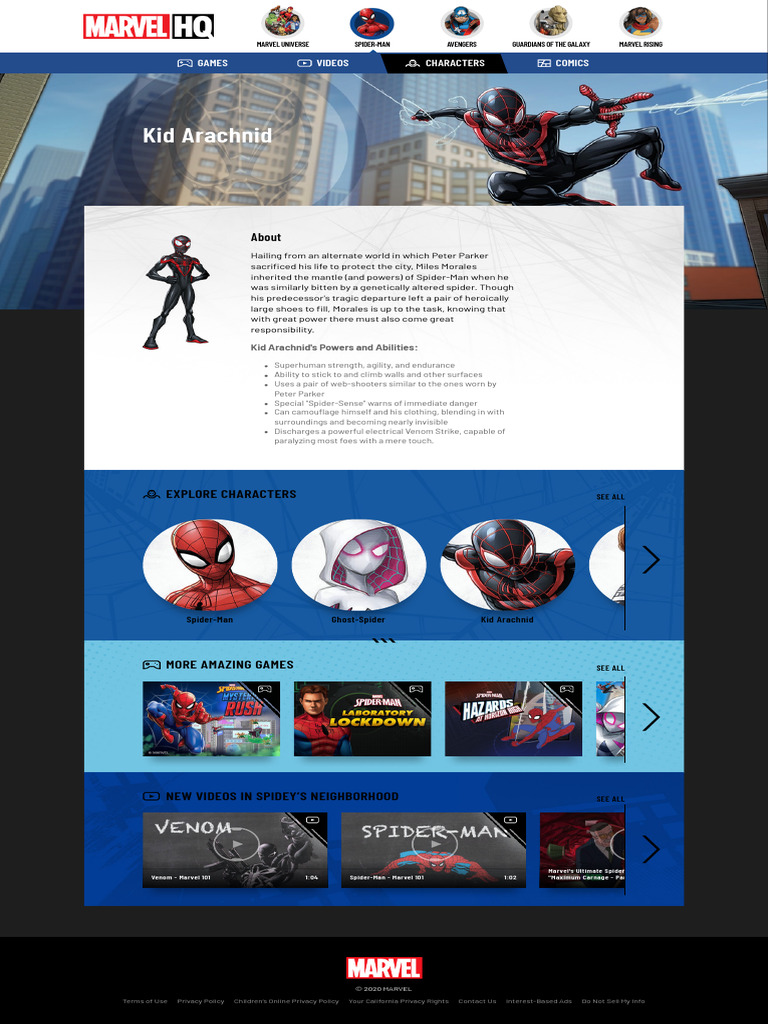 Kid Arachnid - Spider-Man Characters - Marvel HQ | PDF | Spider Man | Characters Created