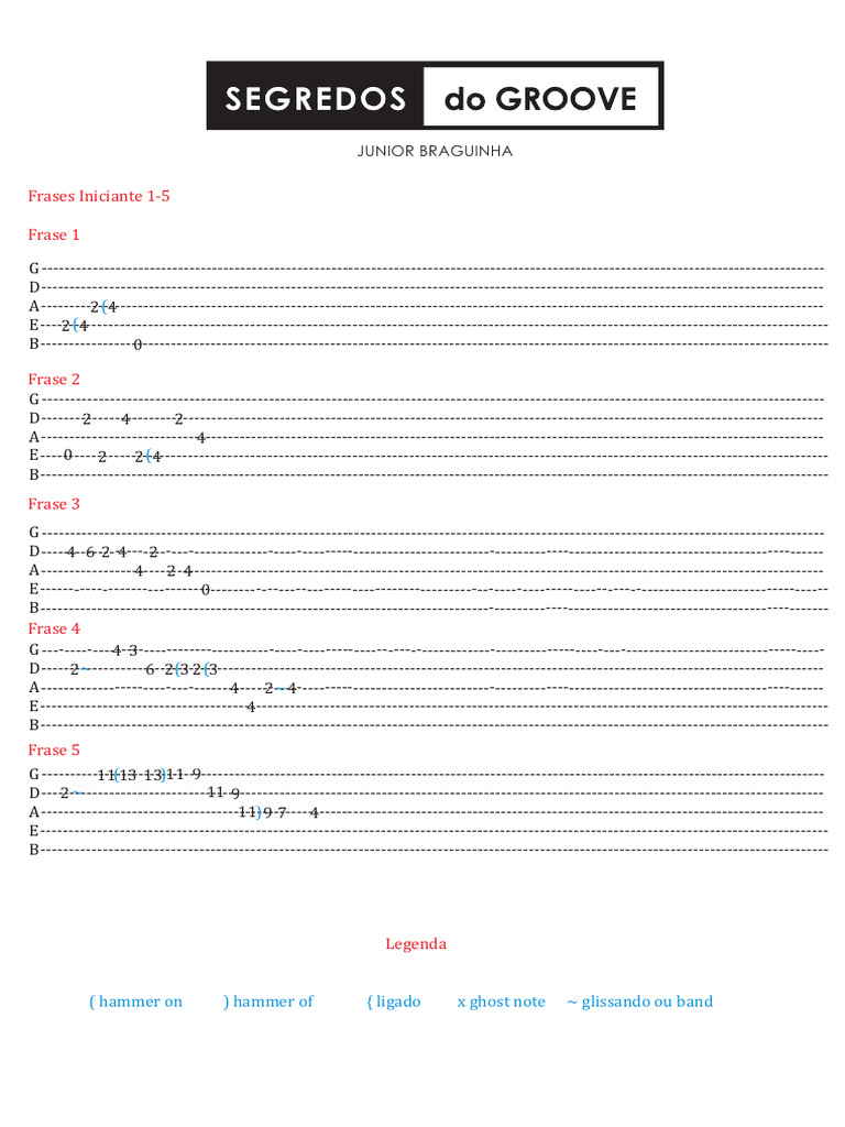 Bass Guitar Beginner Exercises | PDF