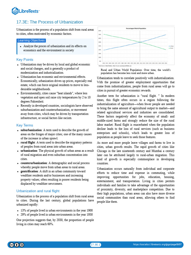 17.3E The Process of Urbanization | PDF | Cost Of Living | Urbanization